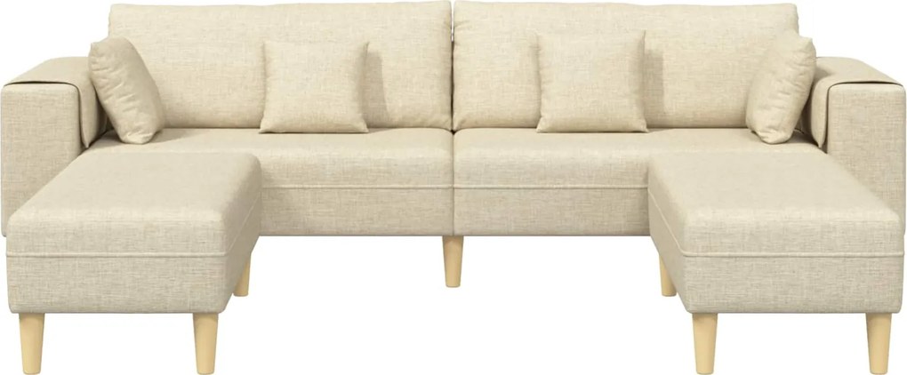 Pohovka 3 ks Krémová textil 3335168