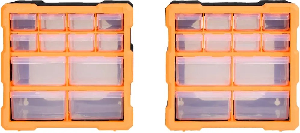 Organizéry s 12 zásuvkami 2 ks 26,5 x 16 x 26 cm 147581
