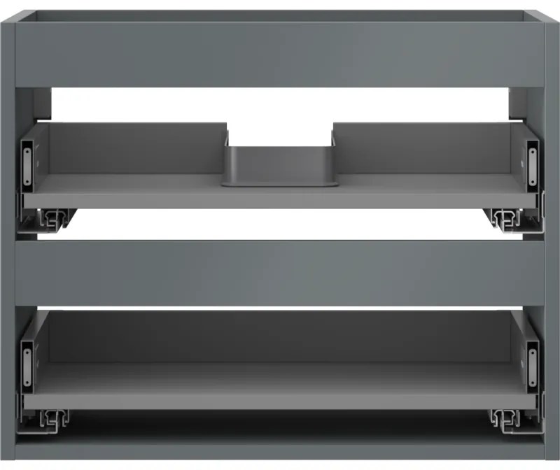 Mexen Box-A, závěsná skříňka 60 cm, 2 zásuvky, grafitová matná, 91AX0-0600-470-2-66