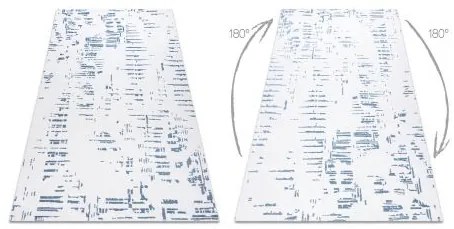 koberec AKRYL DIZAJN 8840 slonová kost, modrý velikost 80x150 cm | krásné koberce cz