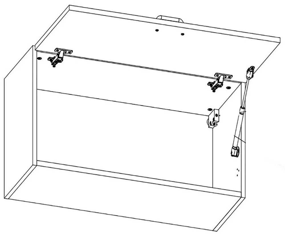 PROVENCE k | horní skříňka G60KN výklopná | 60 cm | bílá/borovice andersen