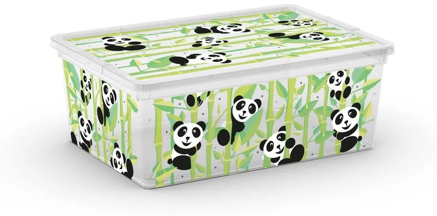 KIS ANIMAL Plastový úložný box C - S - medvídek panda