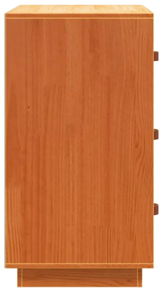 Příborník voskově hnědý 80 x 40 x 75 cm masivní borové dřevo - Default Title