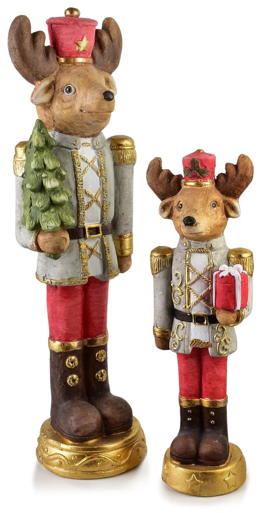 Vánoční figurka Santa Lila 50 cm hnědá/červená