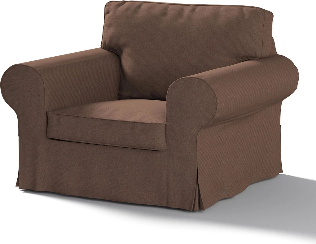 Potah na křeslo IKEA Ektorp barva hnědá látka pletený vzor