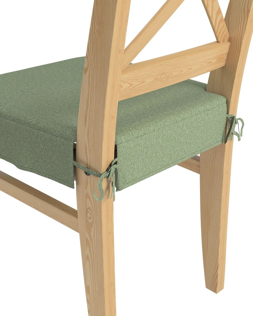 Sedák na židli IKEA Ingolf barva zelená látka pletený vzor