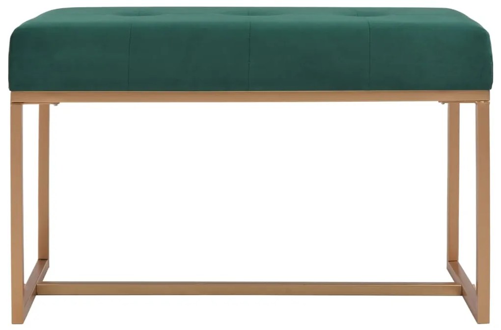 Lavice 80 cm zelená sametová 247555