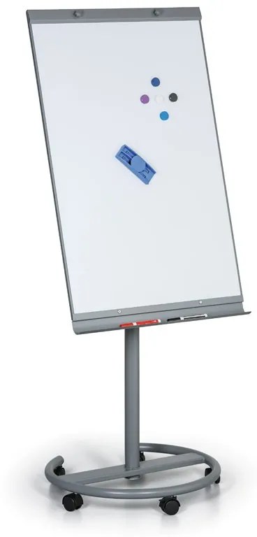 Mobilní flipchart tabule ROUND BW, magnetický
