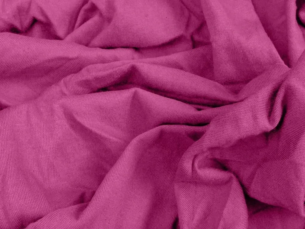 Jersey prostěradlo HIGHFIT purpurové 180 x 200 cm