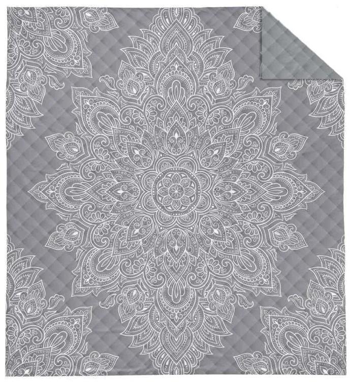 DETEXPOL Přehoz na postel Mandala grey  Polyester, 220/240 cm