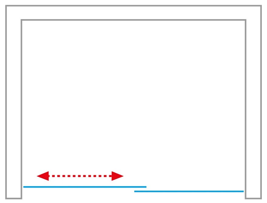 Roth AMD2/1400 sprchové dveře posuvné 140 x 200 cm 620-1400000-00-02 brillant / transparent