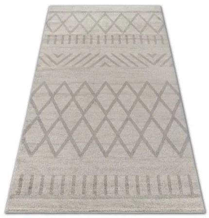 koberec SOFT 8034 ETHNO BOHO krémový / světle hnědá velikost 140x190 cm | krásné koberce cz