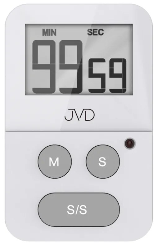 JVD Bílá designová digitální kuchyňská minutka JVD DM269.1