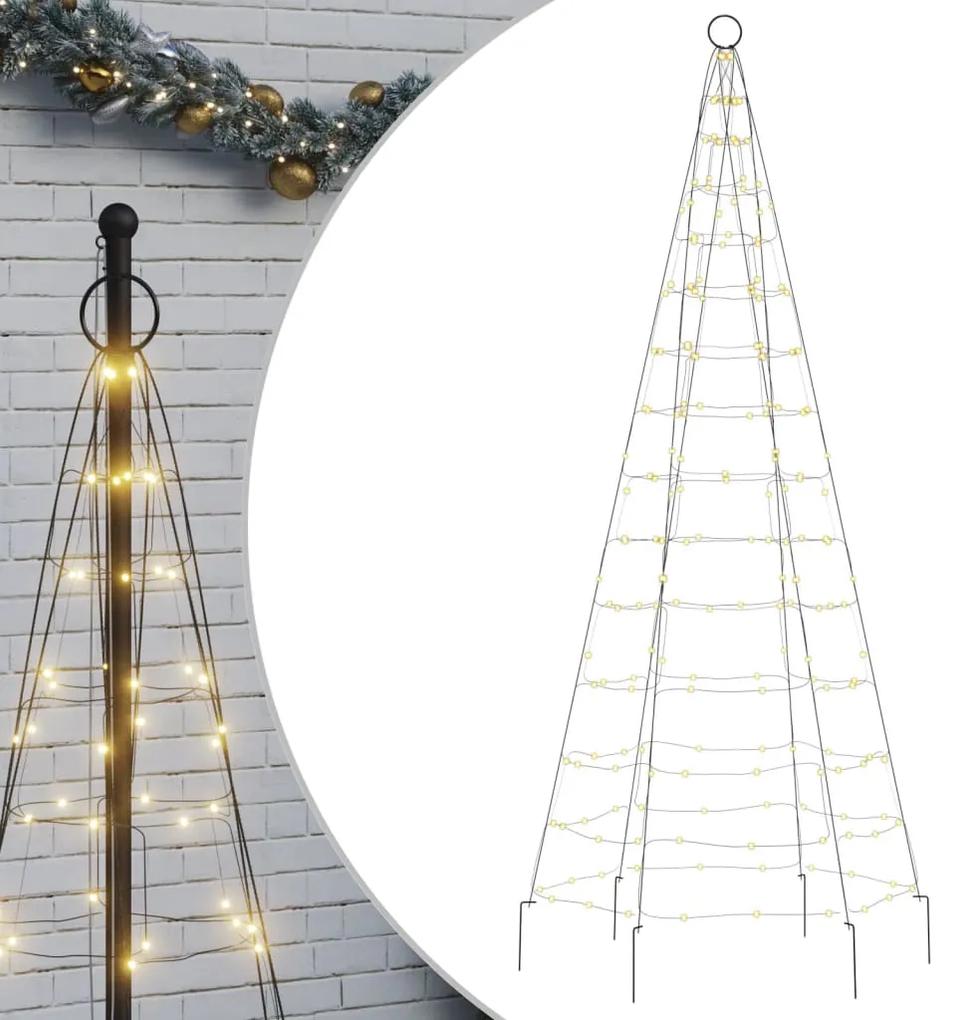 Vánoční stromek na stožár 200 teplých bílých LED diod 180 cm