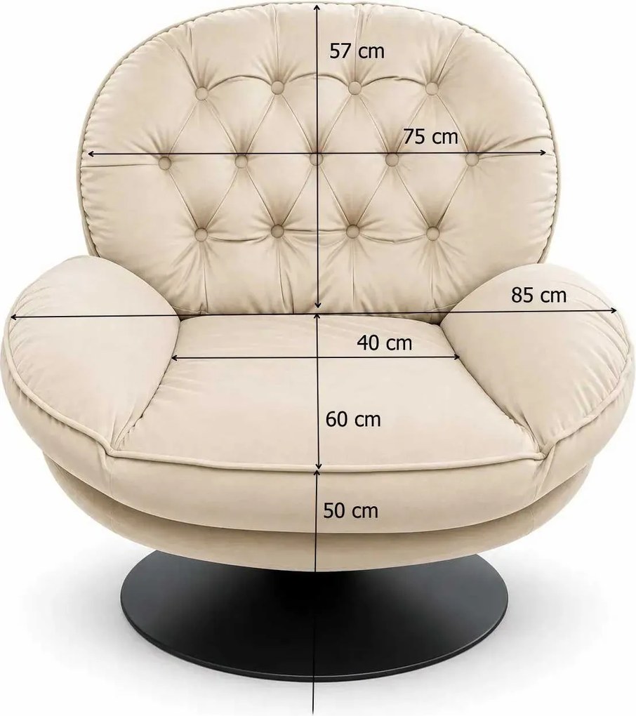 LuxuryForm DESIGN Relaxační otočné křeslo LUNA - zelené