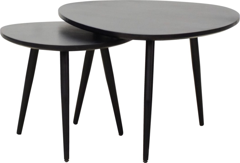 XXXLutz SADA KONFERENČNÍCH STOLKŮ, černá, dřevo, kov, 74/68/45 cm Carryhome - Konferenční stolky - 001630024902