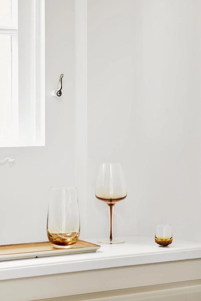 Broste Sklenice na bílé víno Amber 400 ml, oranžová barva, sklo