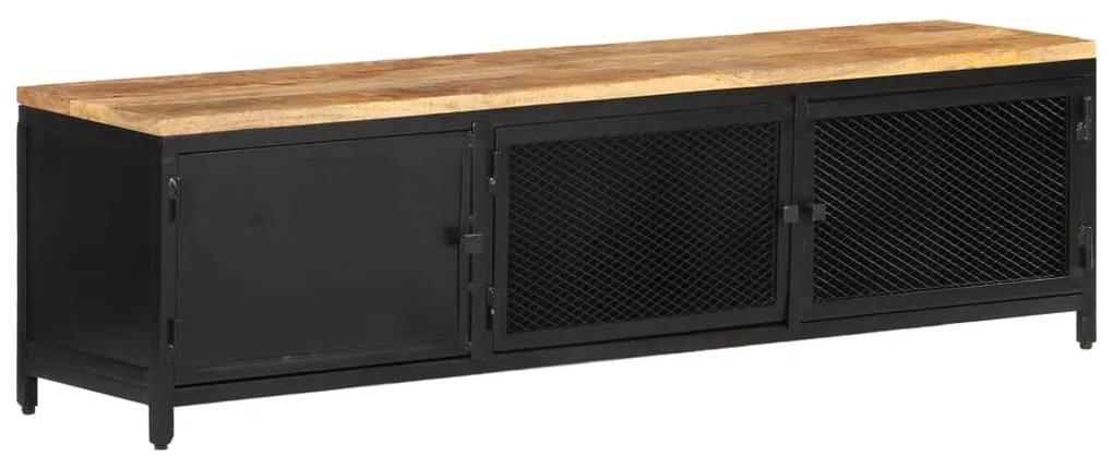 vidaXL TV stolek 130 x 30 x 37 cm masivní hrubé mangovníkové dřevo
