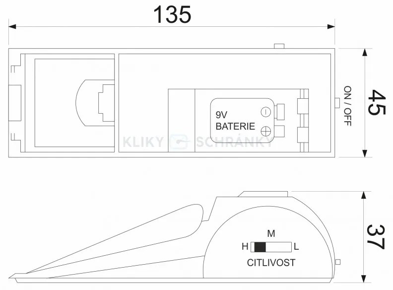 RHK 4705 zarážka s alarmem