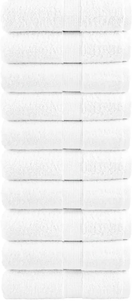 Prémiové mycí utěrky SOLUND 10 ks bílé 30x30 cm 600 g/m² 137118
