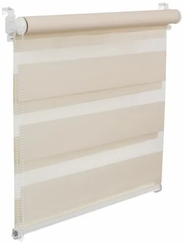 ZEBRA-SHOP Roleta DEN A NOC / MINI / PREMIUM / krémová / BH 12 Barva mechanizmu: šedá, Výška: 150, Šířka: 77