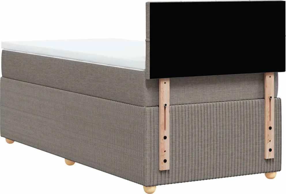 Box spring postel s matrací taupe 80x200 cm textil 3287287