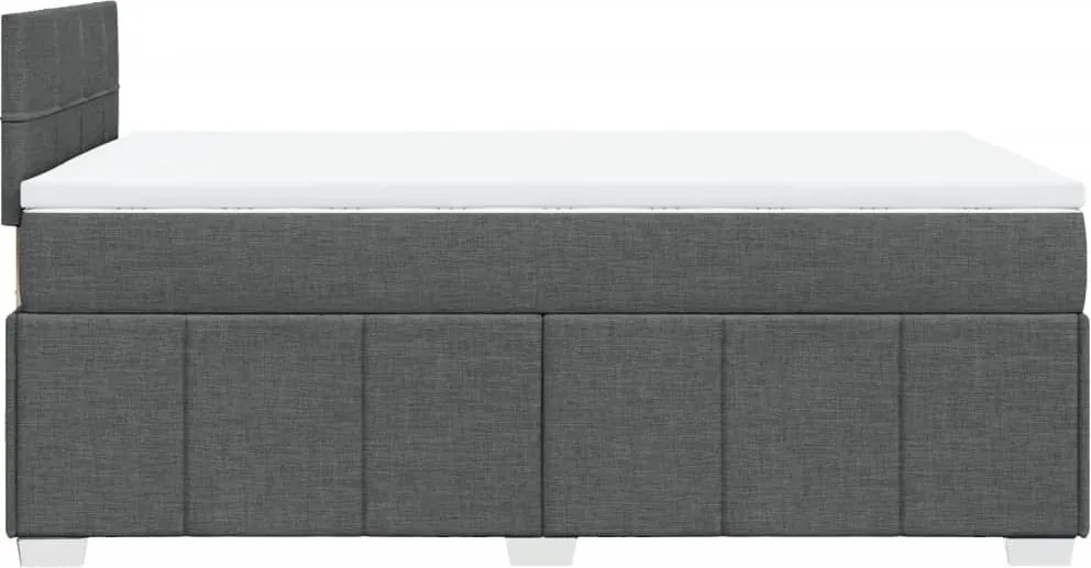 Box spring postel s matrací tmavě šedá 120x190 cm textil 3287008