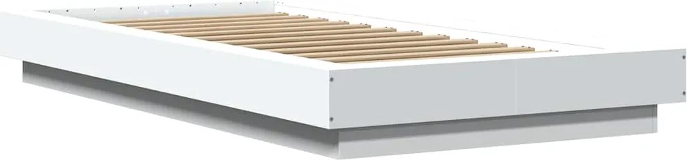 Rám postele bílý 100 x 200 cm kompozitní dřevo 3281203