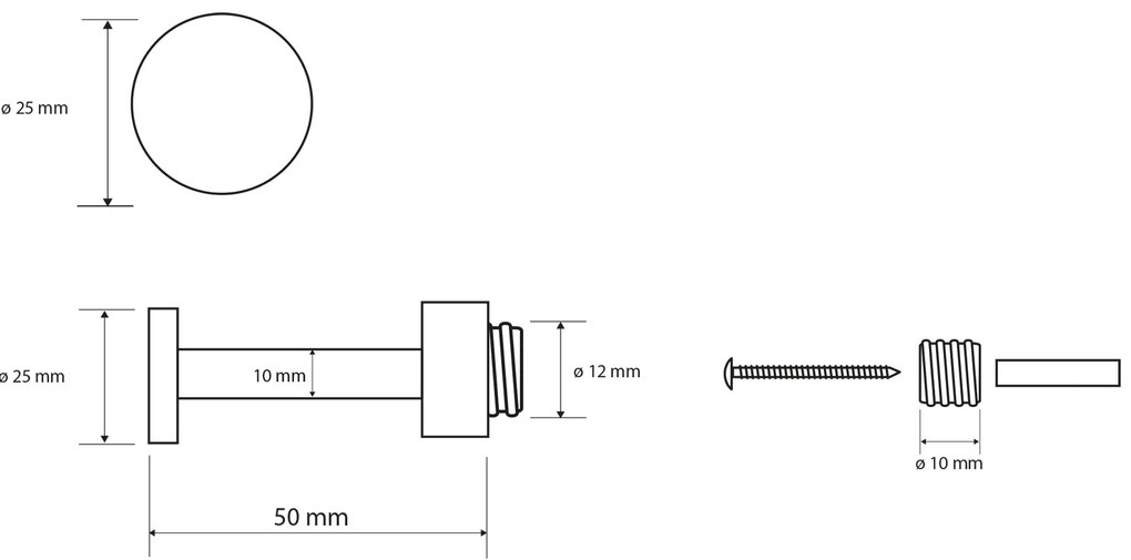 Sapho, X-ROUND věšáček 50mm, chrom