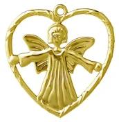 Vánoční ozdoba Angel in Heart Gold 7 cm Rosendahl