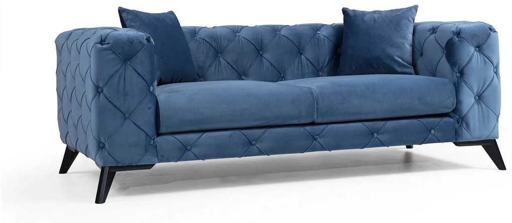 Designová sedačka Rococo 197 cm modrá
