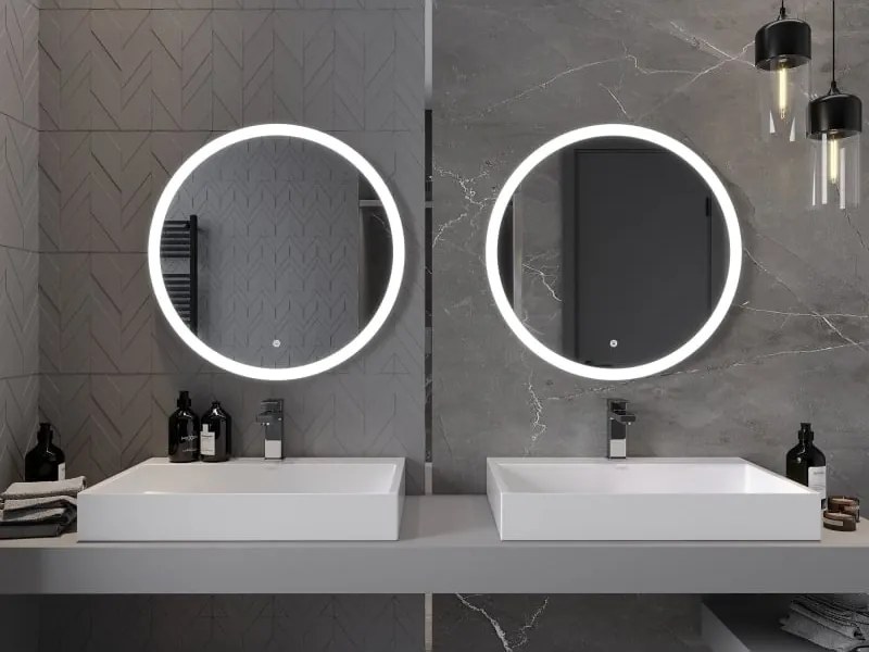 Mexen Oro koupelnové zrcadlo podsvícené, kulaté 70 cm, LED 6000K, proti zamlžování - 9824-070-070-611-00