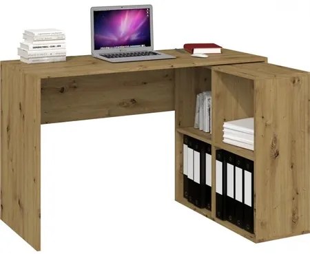 Počítačový stůl s regálem MALAX 2x2 dub artisan