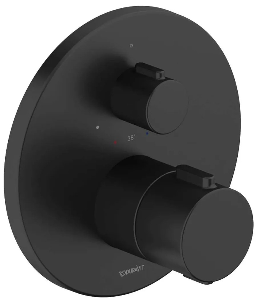 Duravit - Termostatická baterie pod omítku, matná černá TH4200016046