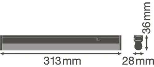 LED svítidlo LEDVANCE Linear Compact Switch 300mm 4W/3000K teplá bílá