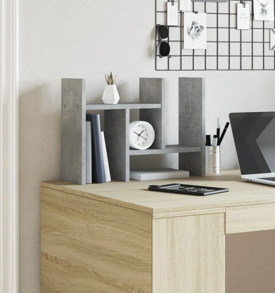 vidaXL Stolní organizér 34,5x15,5x35,5 cm kompozitní dřevo [848057] Barva: kouřový dub