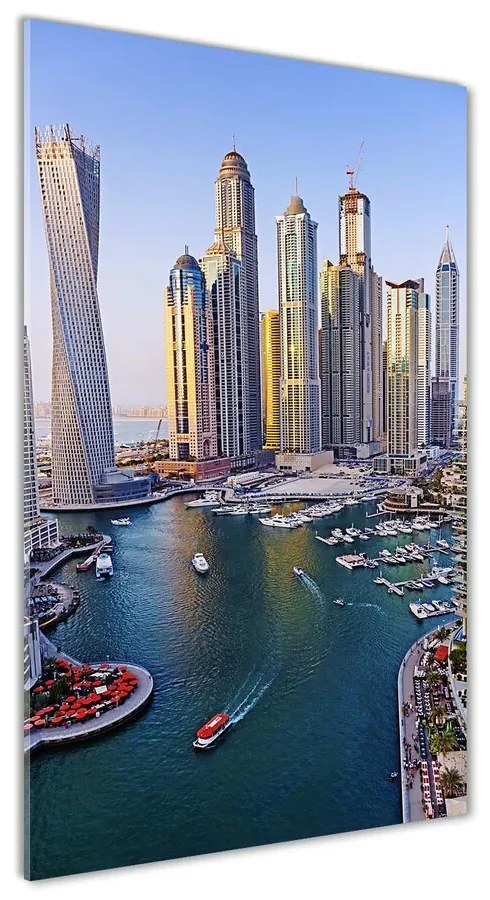 Wallmuralia Foto obraz sklo tvrzené Zátoka Dubaj 70x140 cm