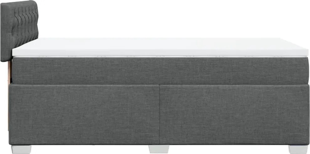 Box spring postel s matrací tmavě šedá 100 x 200 cm textil 3285807