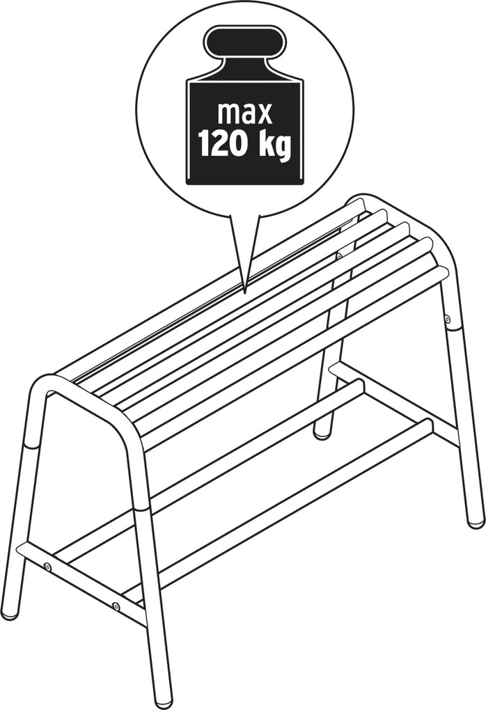 Tchibo - Lavice na sezení - barva: černá