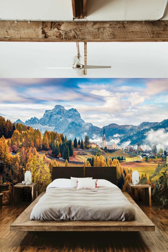 Malvis ® Tapeta Podzimní Dolomity Vel. (šířka x výška): 216 x 140 cm