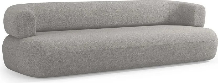 Světle šedá pohovka z textilie bouclé 200 cm Jenny – Micadoni