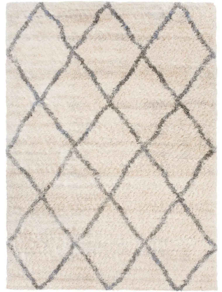 Kusový koberec shaggy Mirza krémový 160x229cm