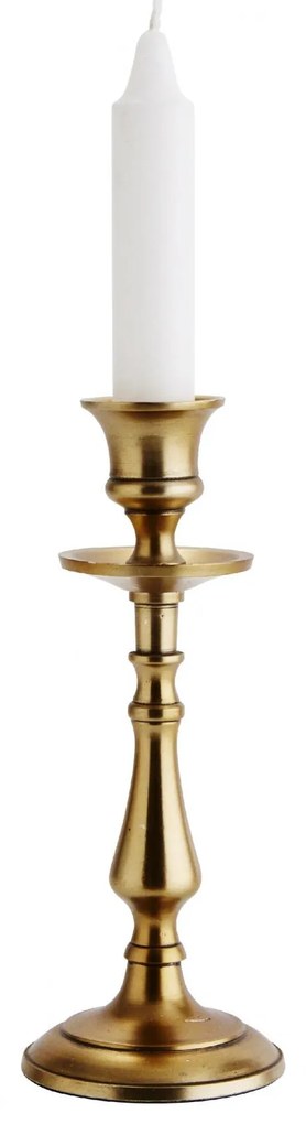 MADAM STOLTZ Hliníkový svícen Gold 19 cm, zlatá barva, kov