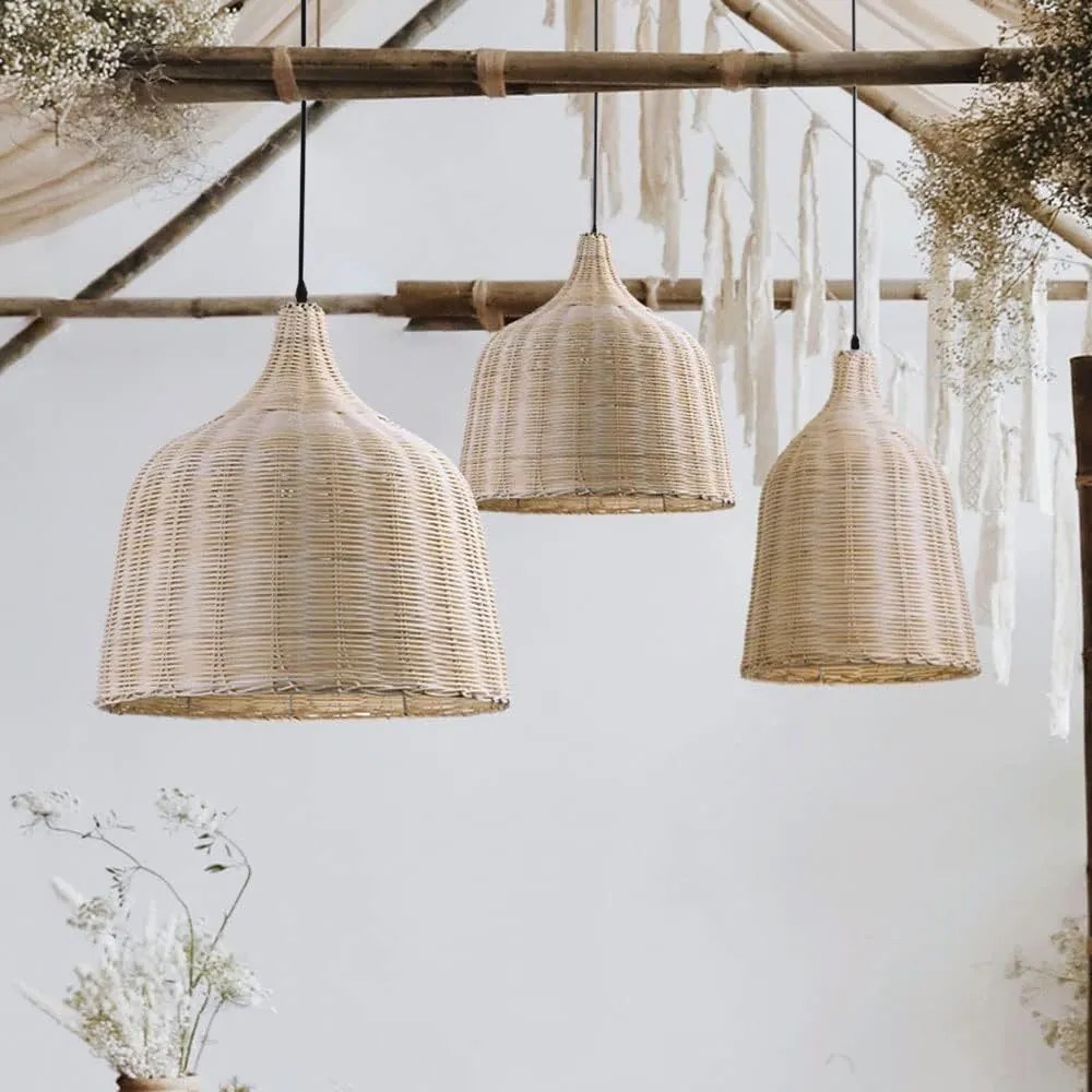Toolight Natural, stropní závěsné svítidlo 1xE27 APP1646-1CP, přírodní hnědá, OSW-05114