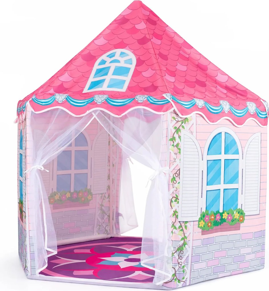 Costway Dětský stan v designu princeznovského hradu pro děti od 3. Play tent