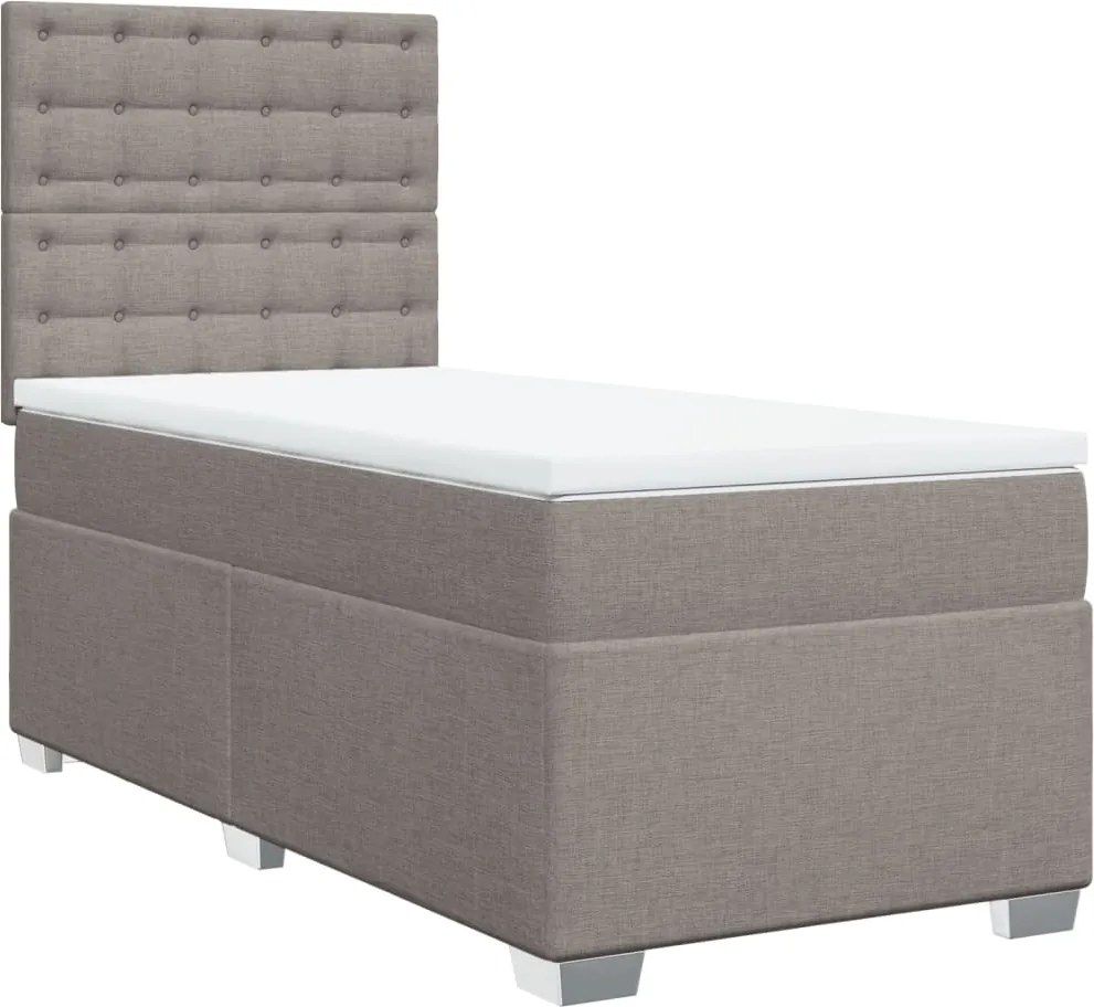 Box spring postel s matrací taupe 100 x 200 cm textil 3290417