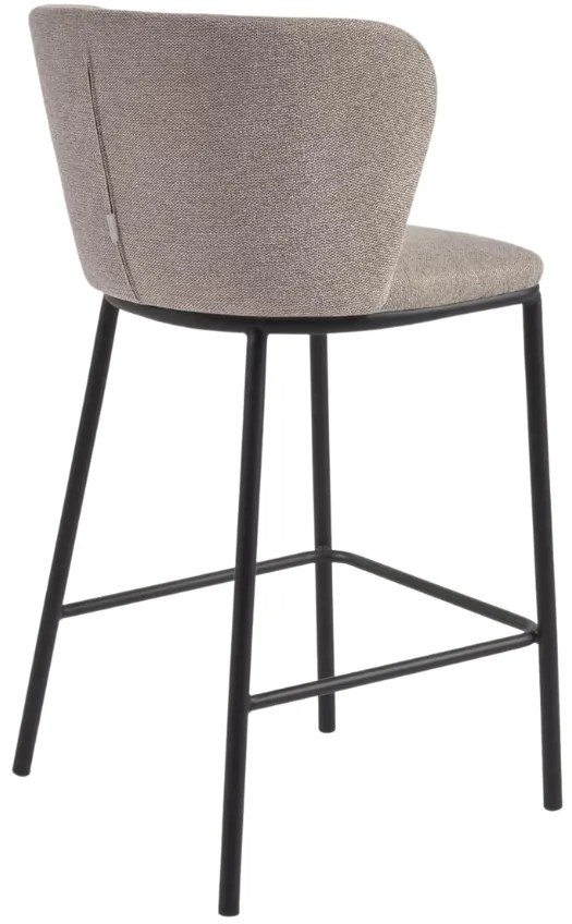 Světle hnědá látková barová židle Kave Home Ciselia 65 cm