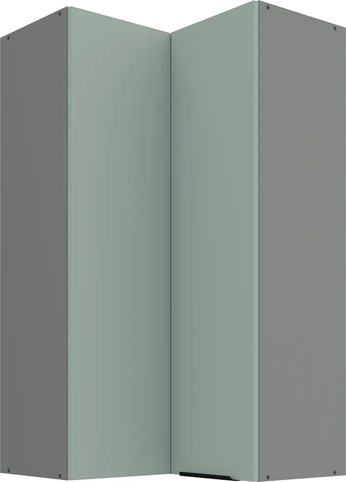 ARIA sa | horní kuchyňská skříňka 60x60 GN-108 2F (90°) rohová s policemi | EXTRA VYSOKÁ | 60x60 cm | antracit/aquamarine