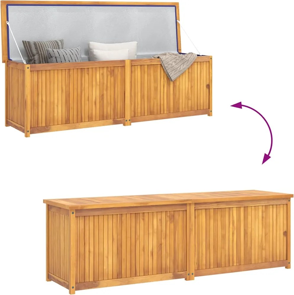 Zahradní box 175 x 50 x 55 cm masivní teakové dřevo 318734