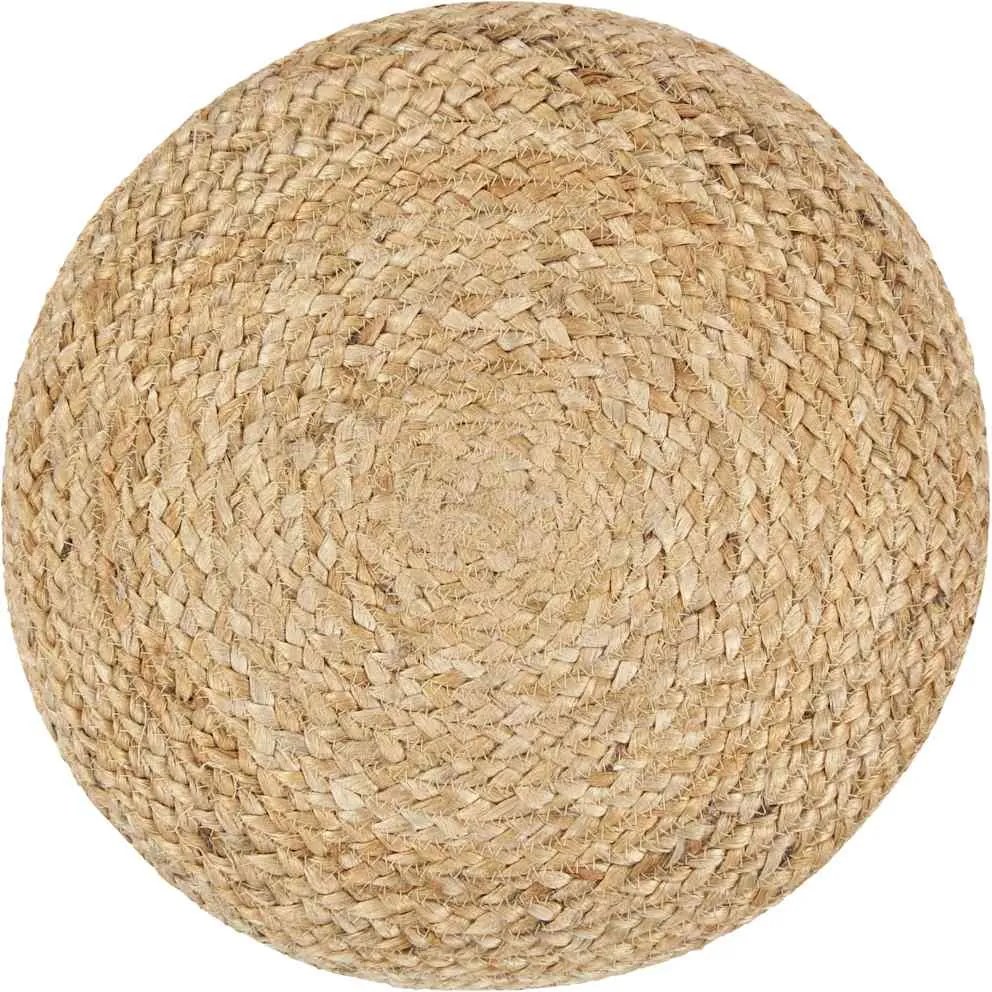 Ručně vyrobený sedací puf 40 x 45 cm juta 248072